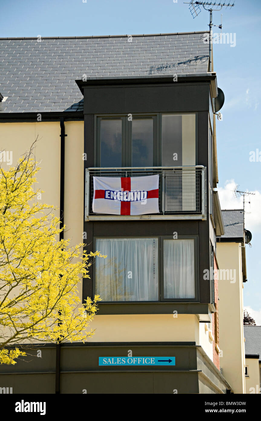 england flag union jack in a window during the world cup Stock Photo ...