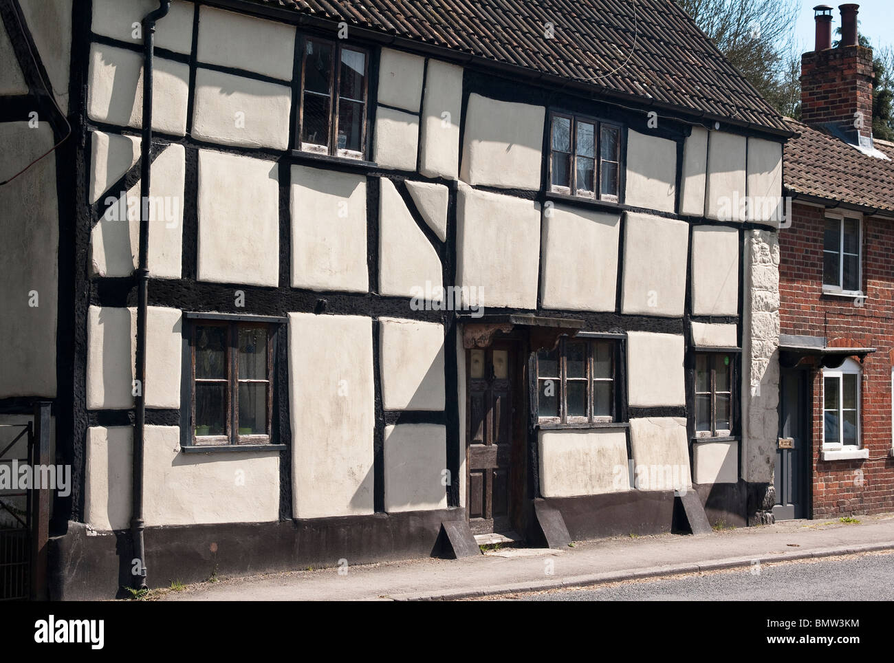 A part-timbered black and white period cottage in Easterton village ...