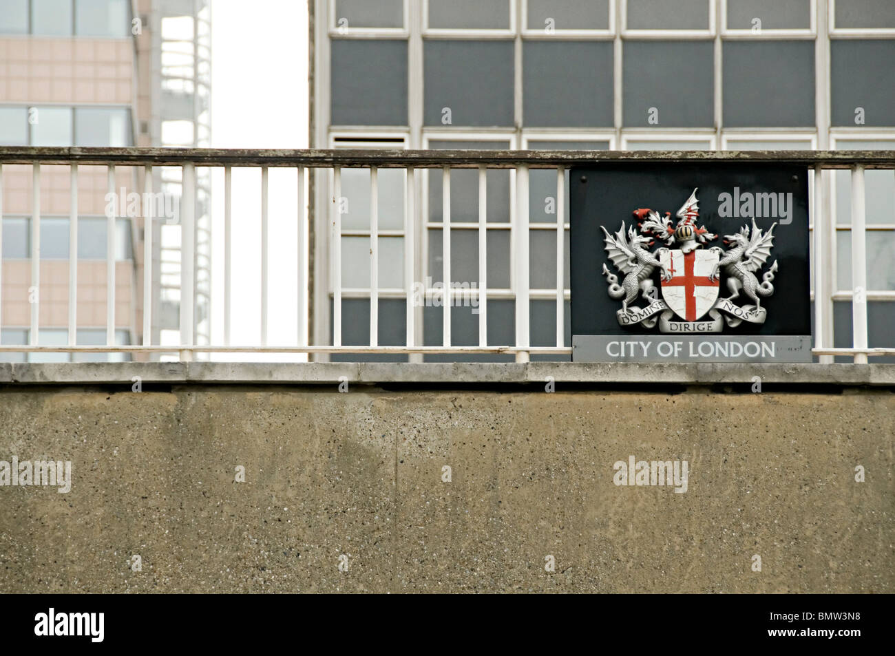 city of london coat of arms on a bridge in london Stock Photo - Alamy