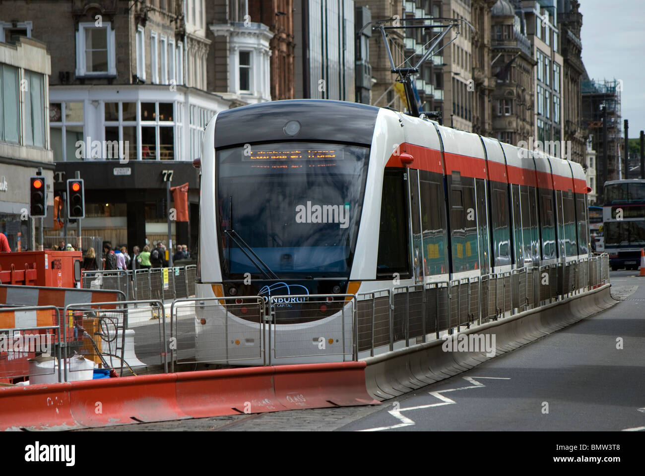 Tram with new Lothian Transport livery on show in Princes Street ...