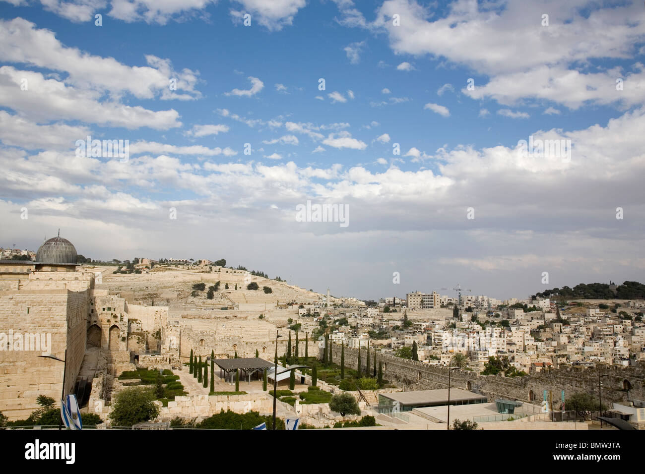 View over Mount Scopus from Jewish Quarter in Jerusalem - Israel Stock ...