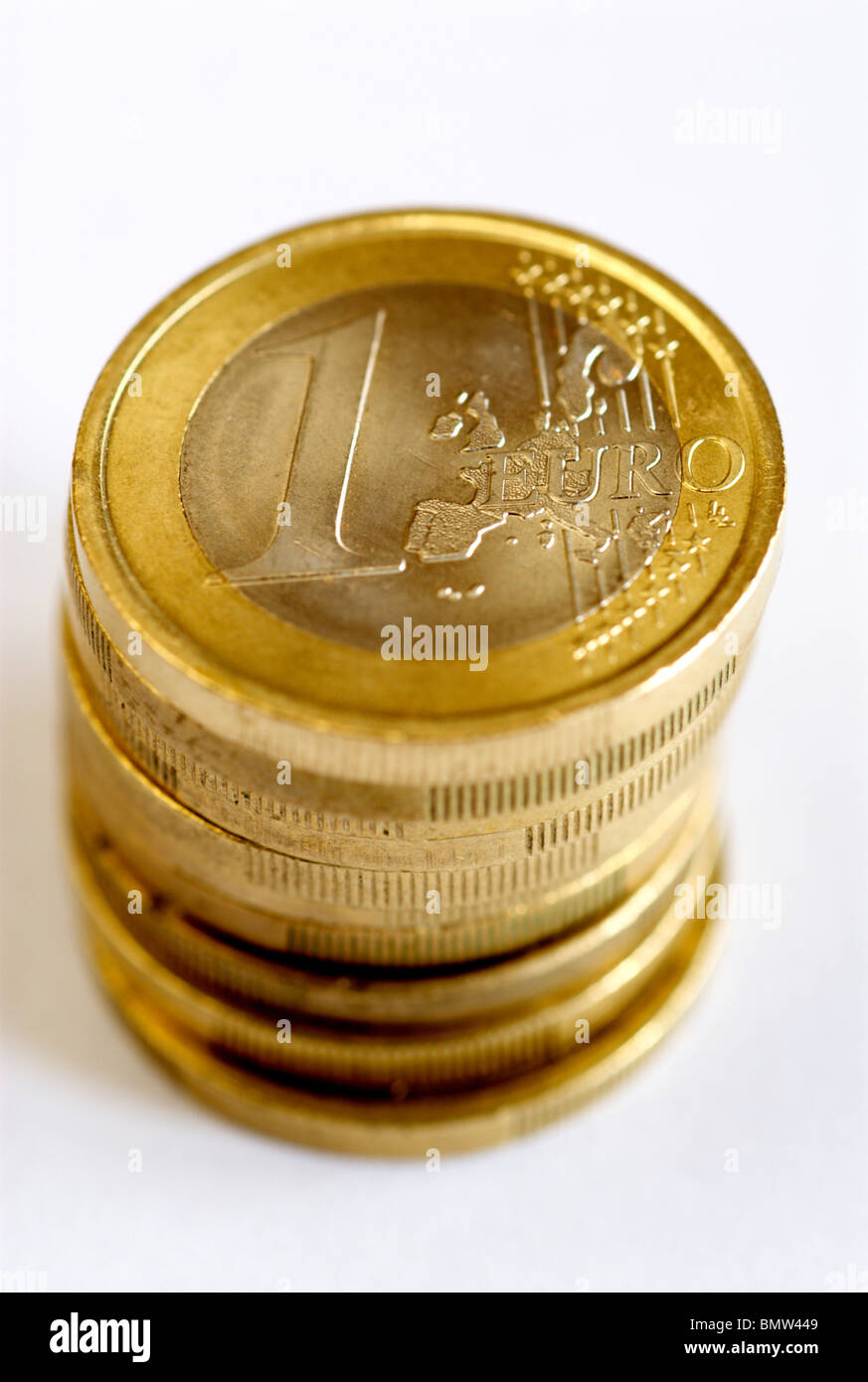 A stack of 1 Euro Coins Stock Photo - Alamy