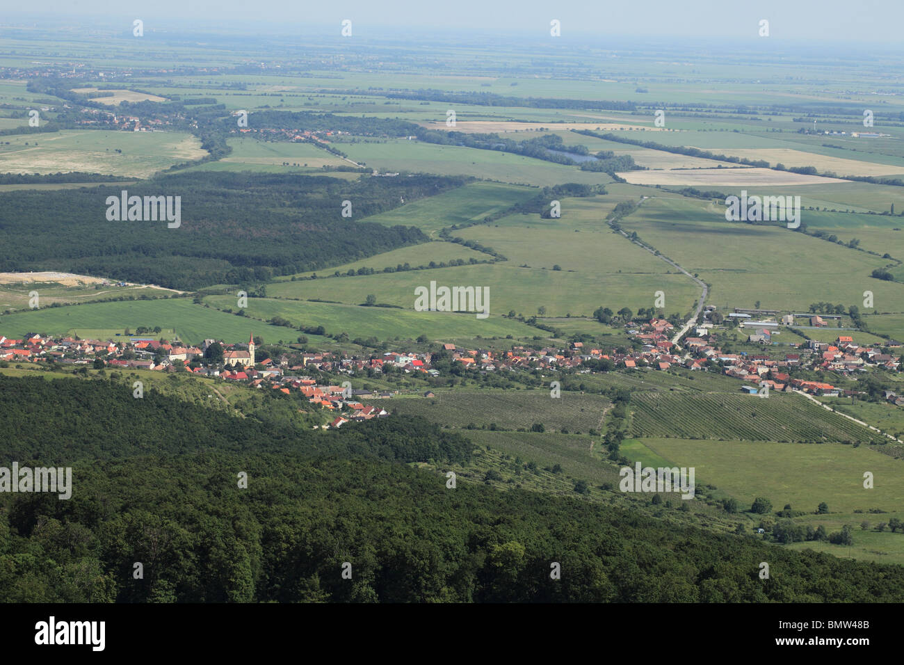 An aerial view of village Dubova near Modra, Slovakia Stock Photo - Alamy