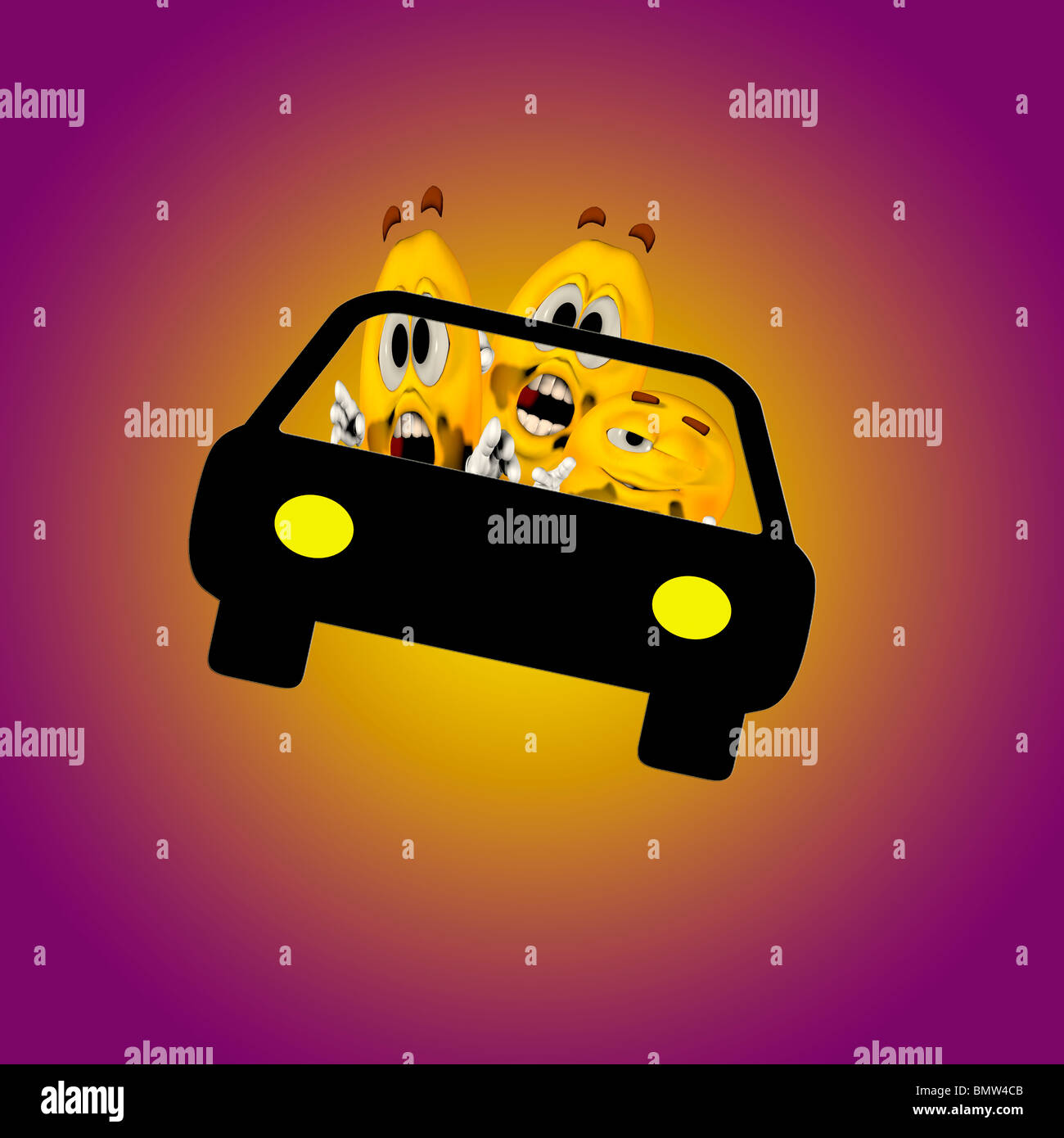 Emoticons, Graphic Illustration depicting dangerous drunken driver and ...