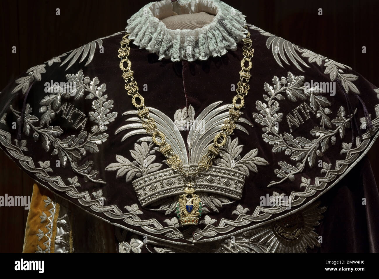 Baroque silver embroidery vest Stock Photo - Alamy