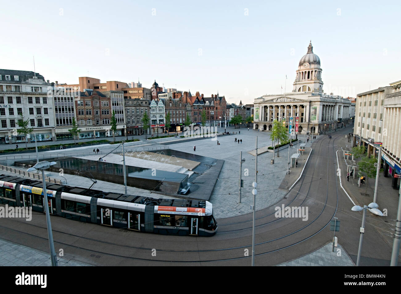 nottingham market square taken from a high angle overview Stock Photo ...