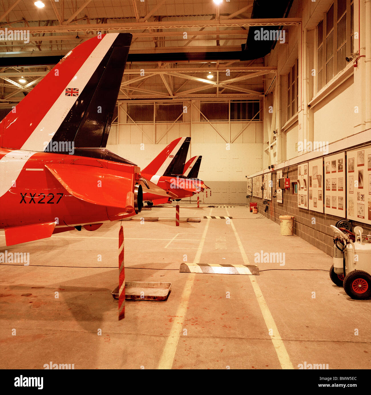 Hawk tails belonging to the elite 'Red Arrows', Britain's prestigious ...