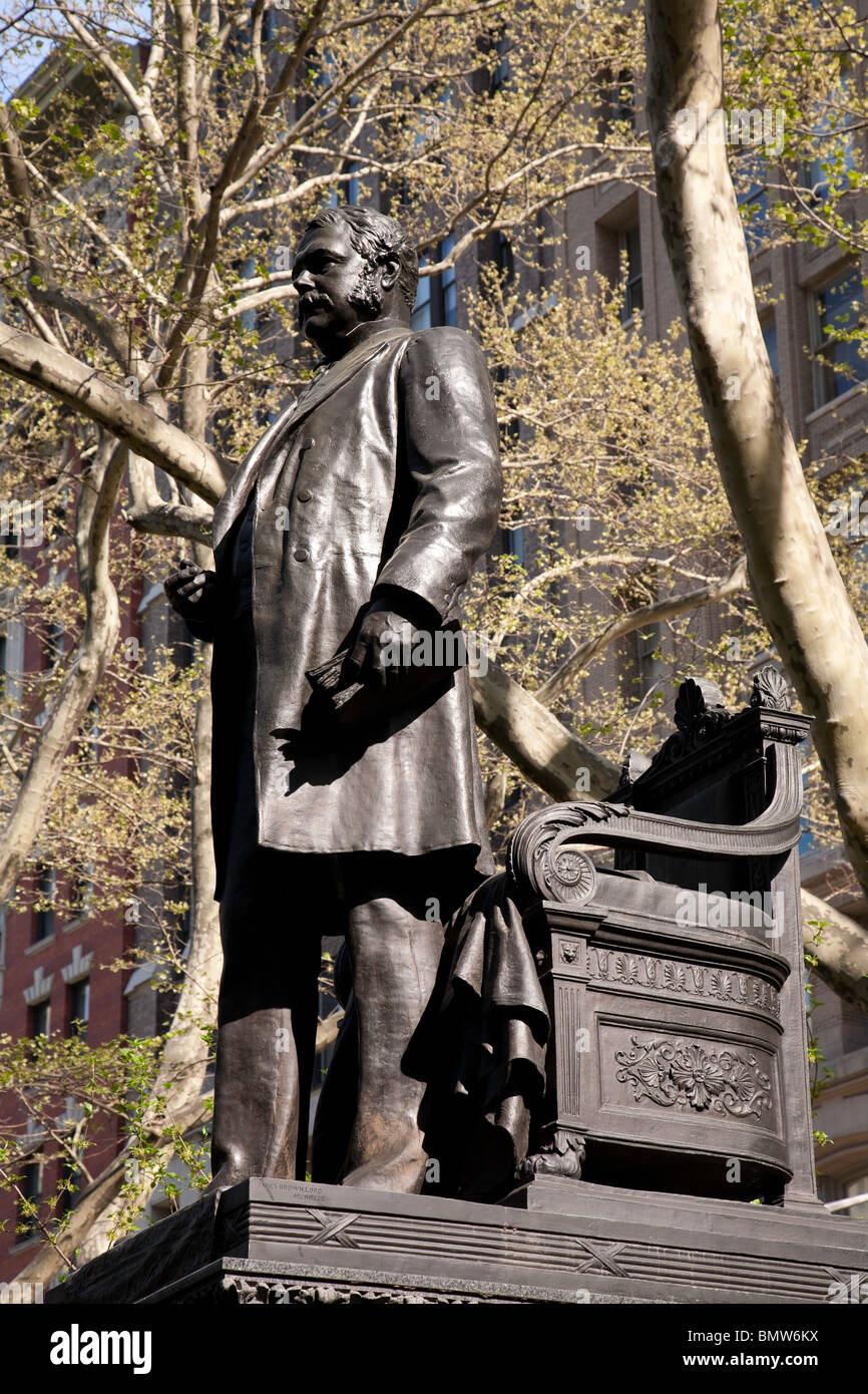 Chester A. Arthur Statue, Madison Square Park, NYC Stock Photo - Alamy