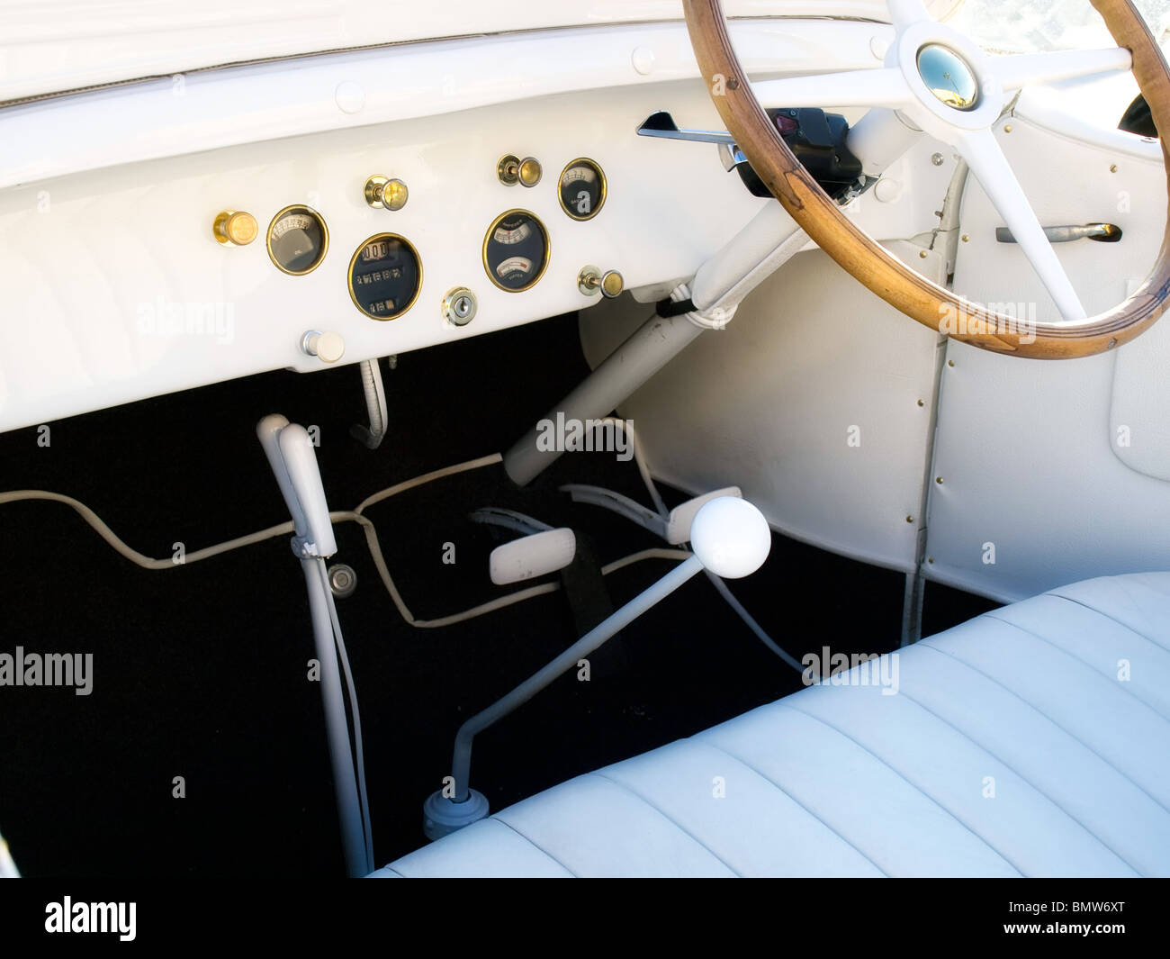 The cockpit of an old car, from the beginning of the 20th c Stock Photo ...