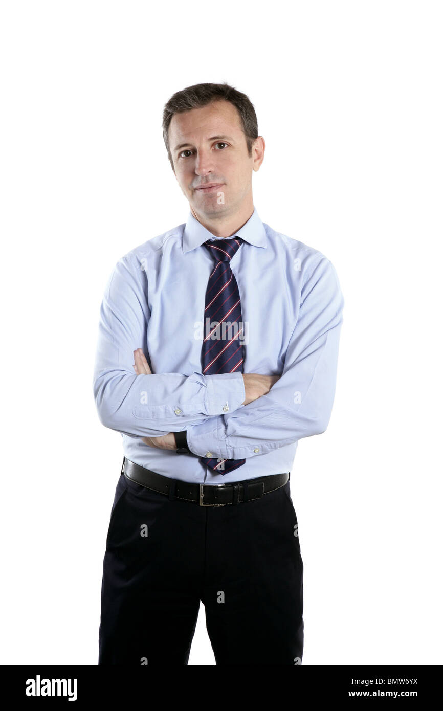 Smiling man with arms crossed Cut Out Stock Images & Pictures - Alamy