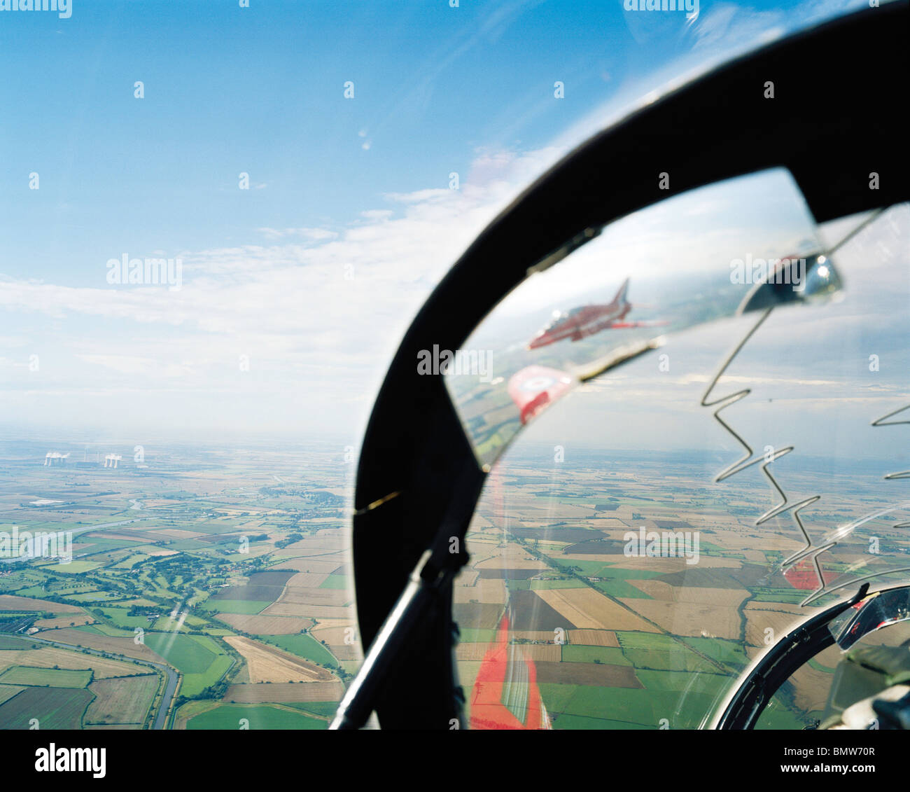 From the cockpit of another Hawk of the elite 'Red Arrows', Britain's ...