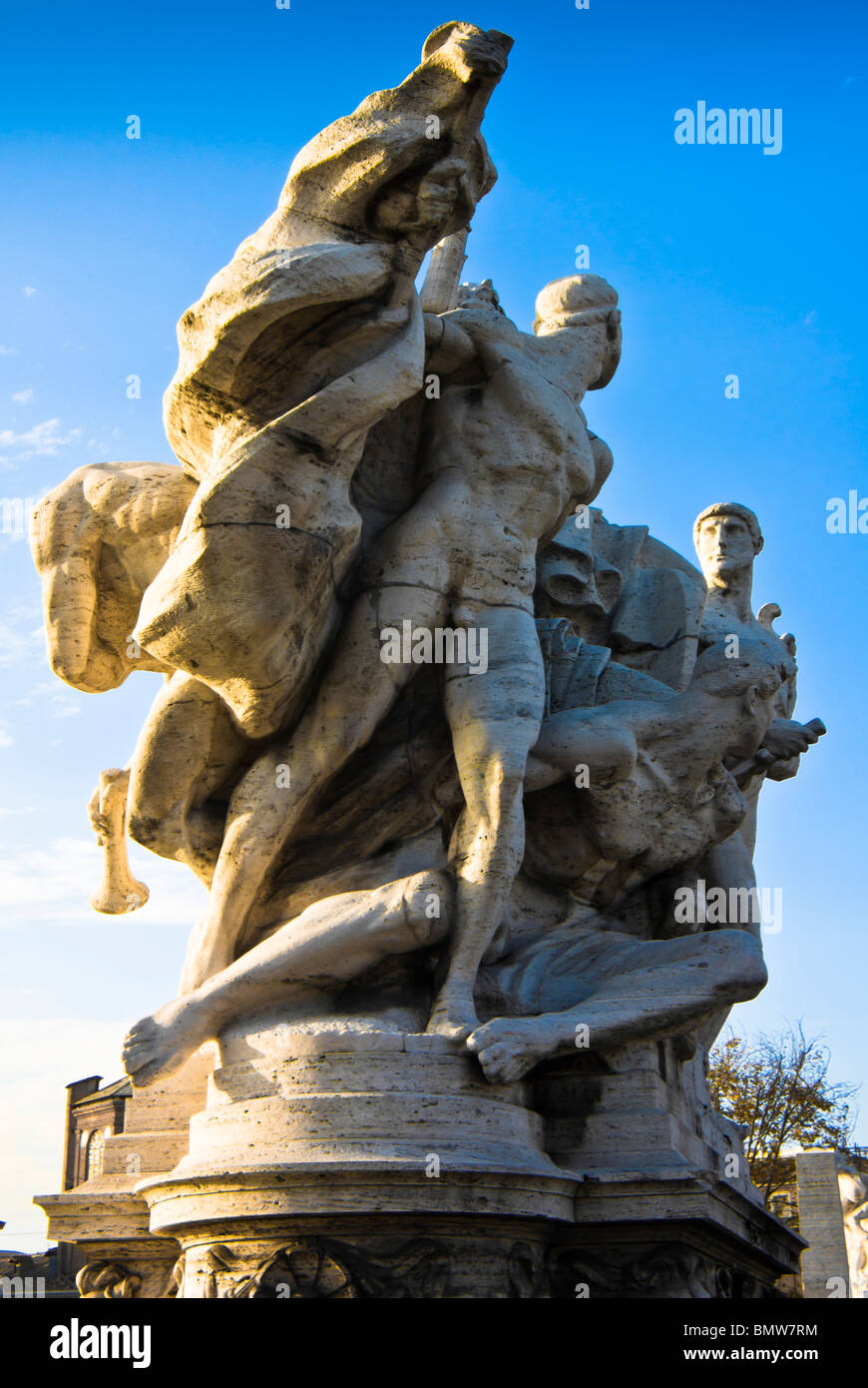 Statue of Men in Rome Italy Stock Photo - Alamy