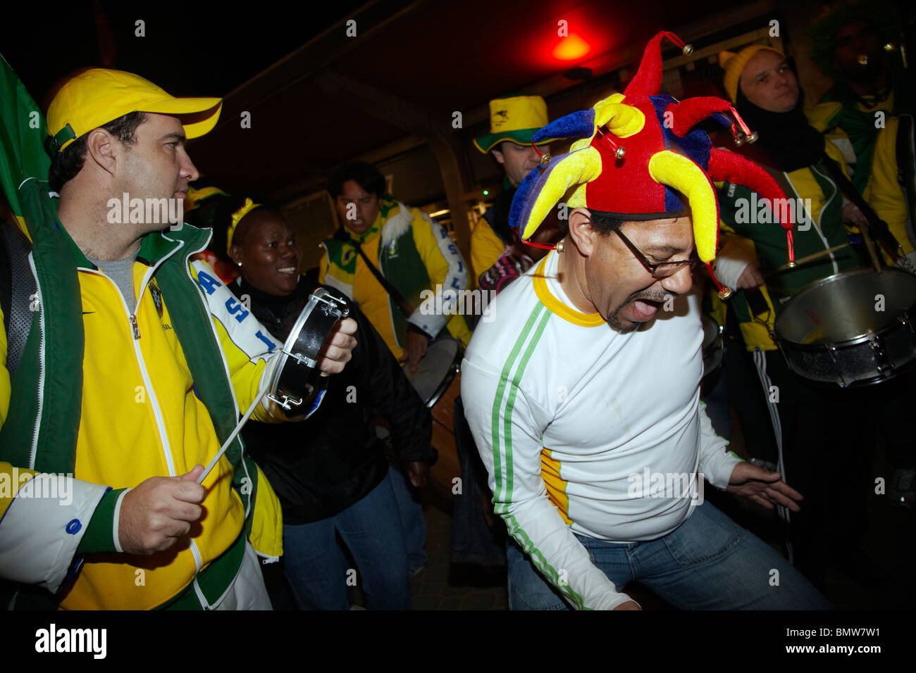 Brazil football fans, Soccer city, world cup 2010 Stock Photo - Alamy