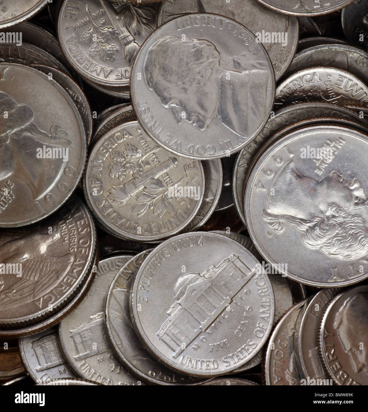 USA coins lot Stock Photo - Alamy