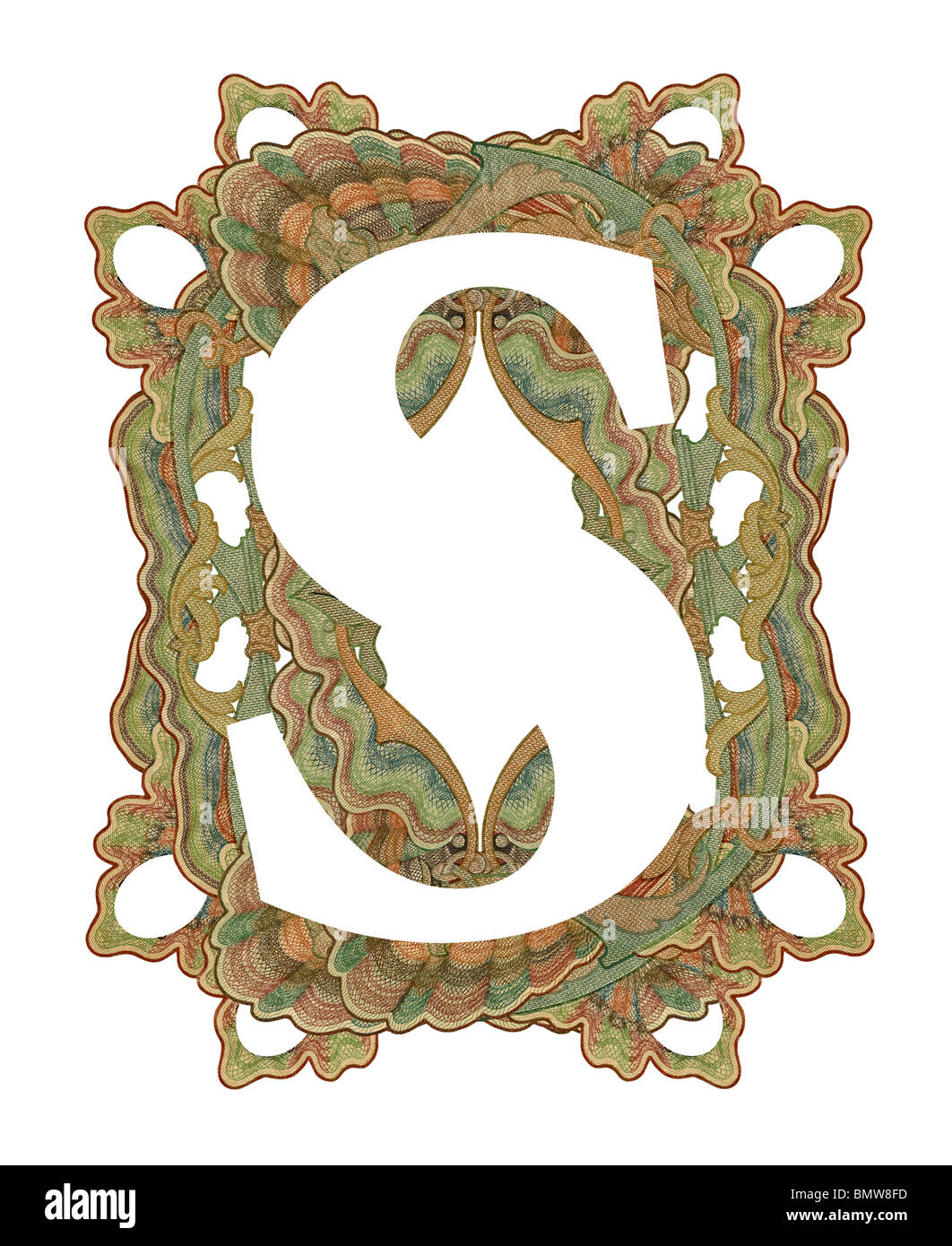 Luxuriously illustrated old capital letter S Stock Photo - Alamy