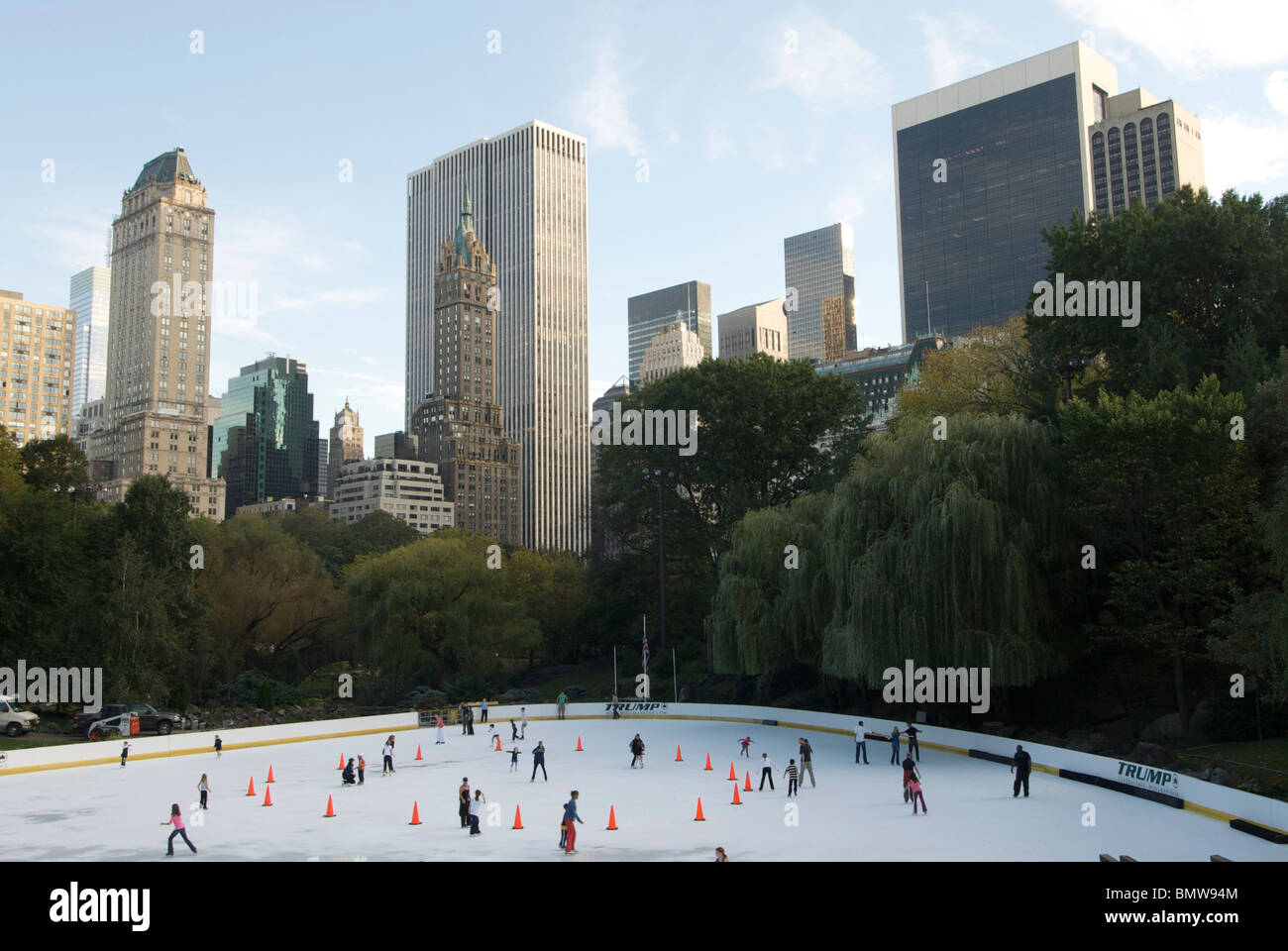 New York, New York, USA. The Trump Wollman Ice Rink in Central Park ...