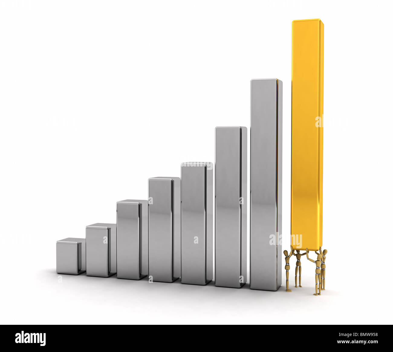 Businessman growing success Cut Out Stock Images & Pictures - Alamy