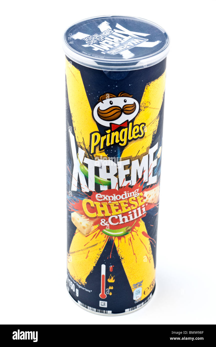 150g carton of Pringles crisp chips Xtreme exploding cheese and chilli ...