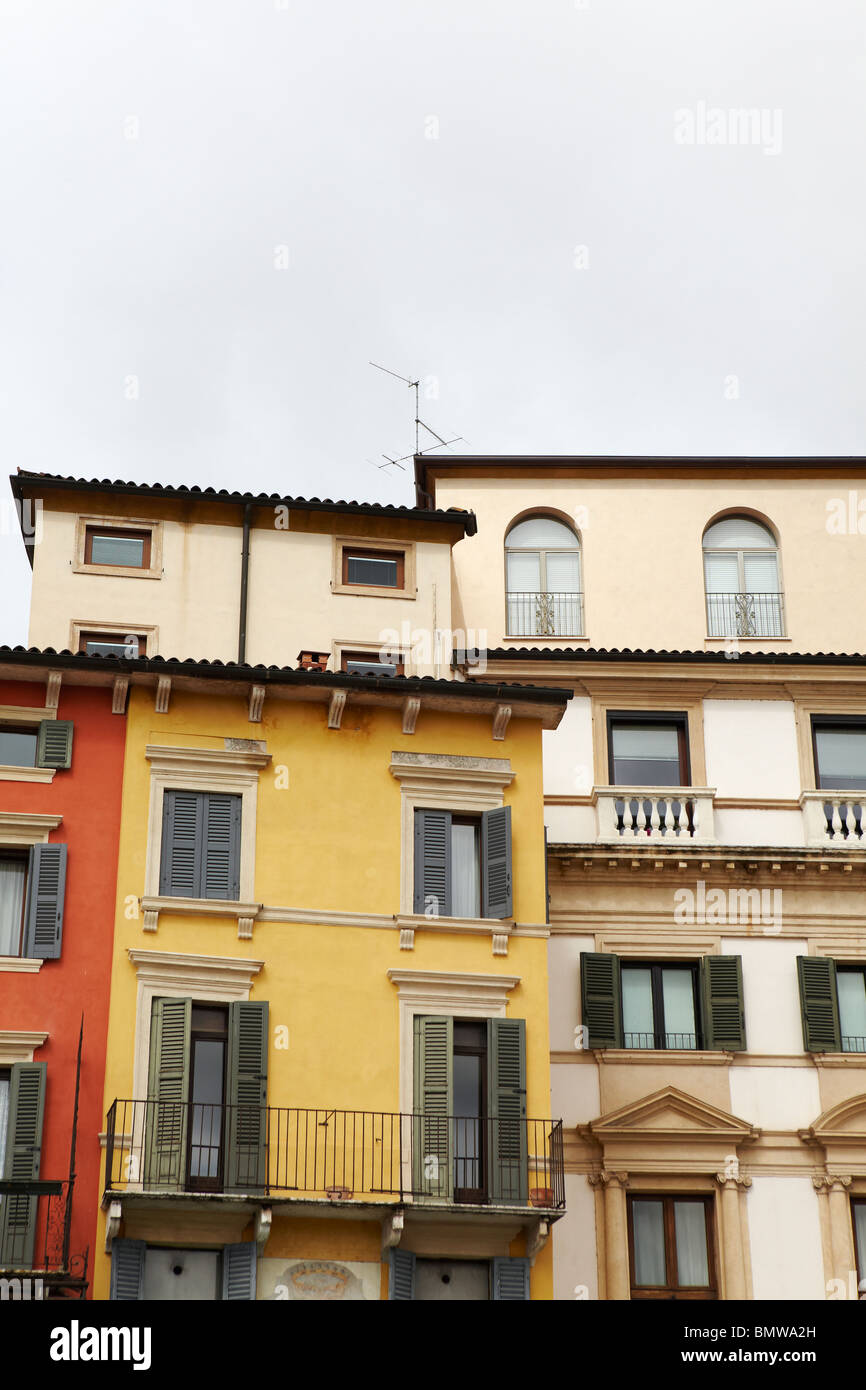 Colourful buildings in Verona, Italy Stock Photo - Alamy