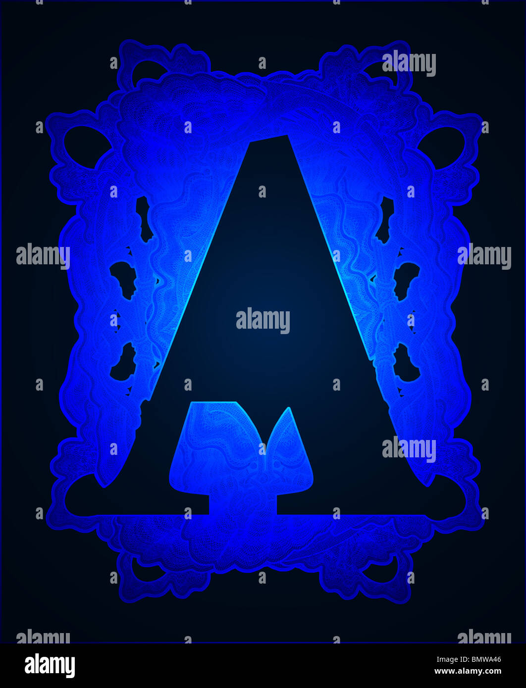 Neon capital letter A Stock Photo - Alamy