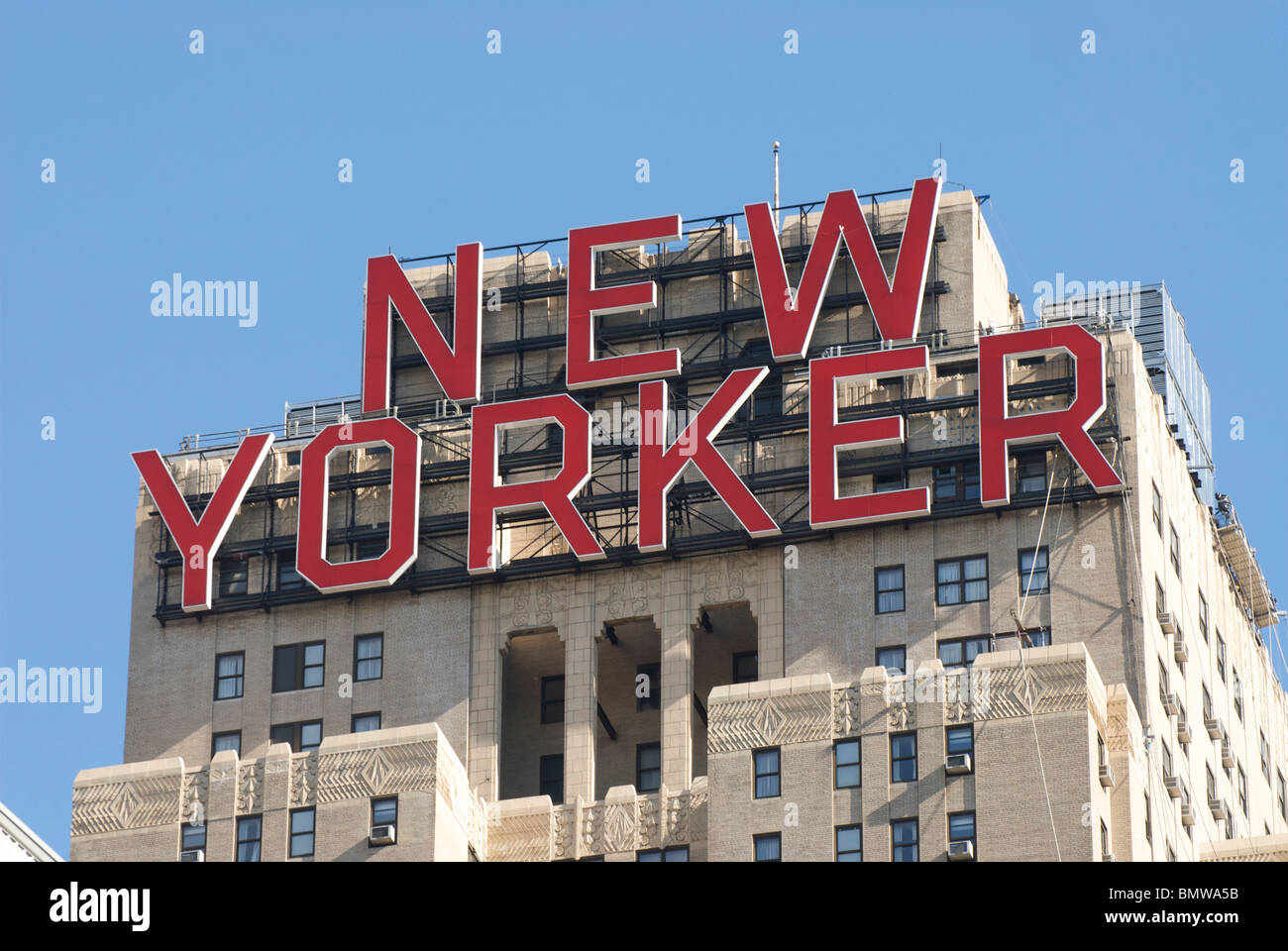 New Yorker Sign on a building in New York City, USA Stock Photo - Alamy