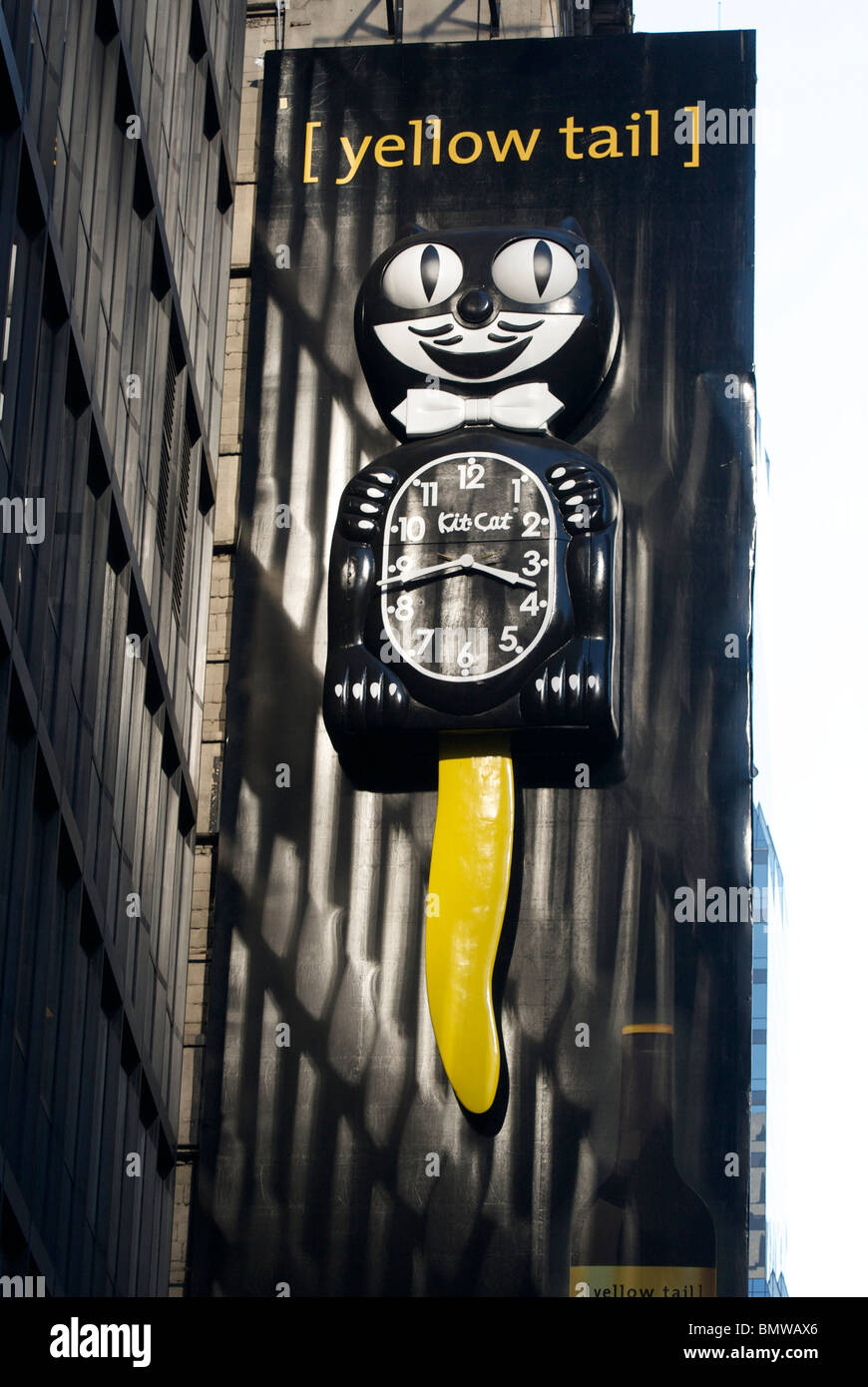 Yellow Tail Clock in New York, USA Stock Photo - Alamy