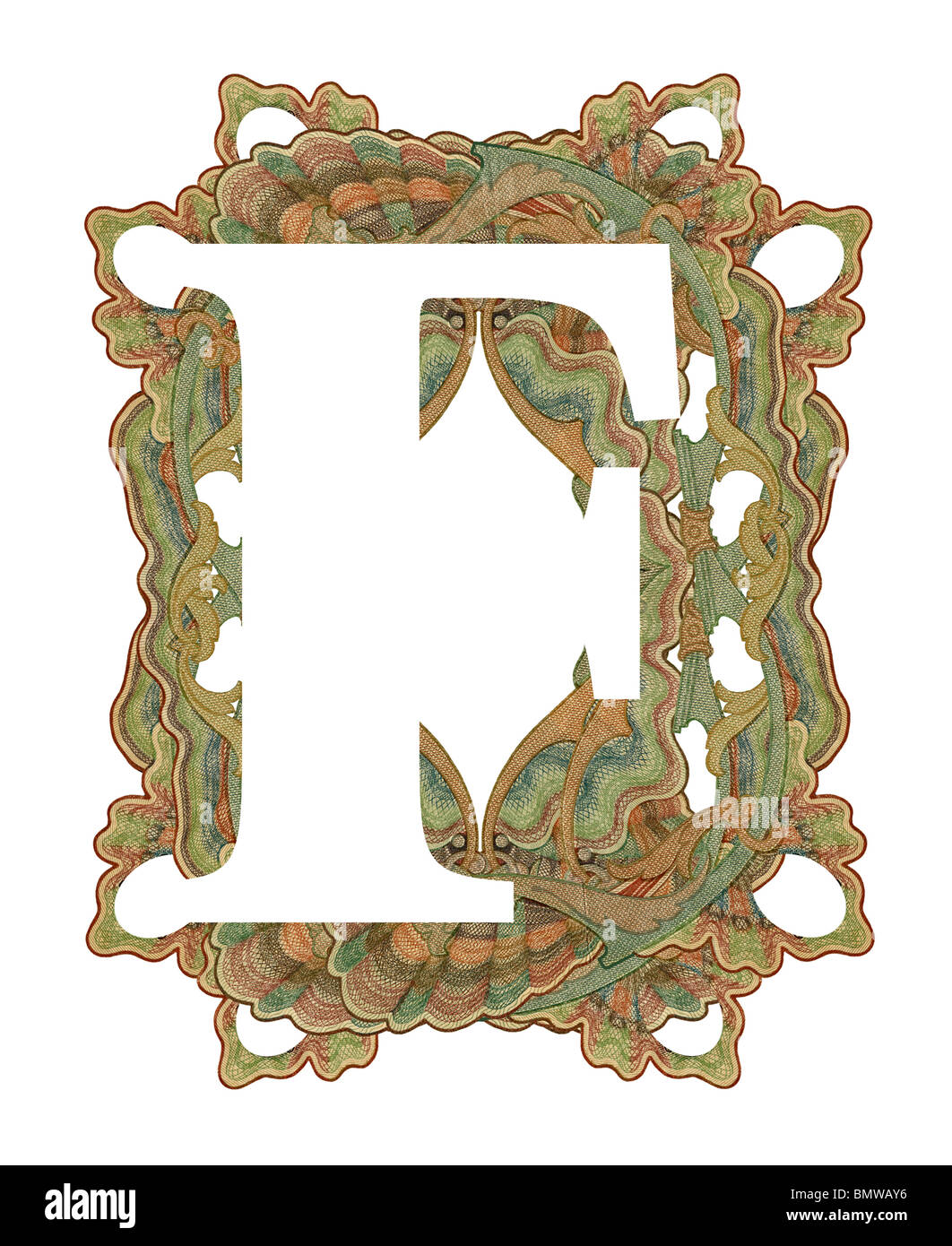 Luxuriously illustrated old capital letter F Stock Photo - Alamy