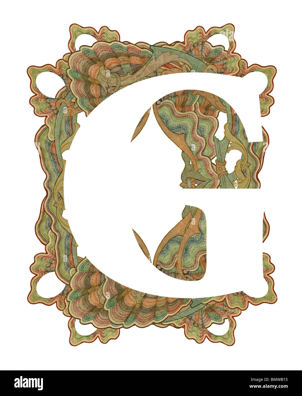Luxuriously illustrated old capital letter G Stock Photo - Alamy