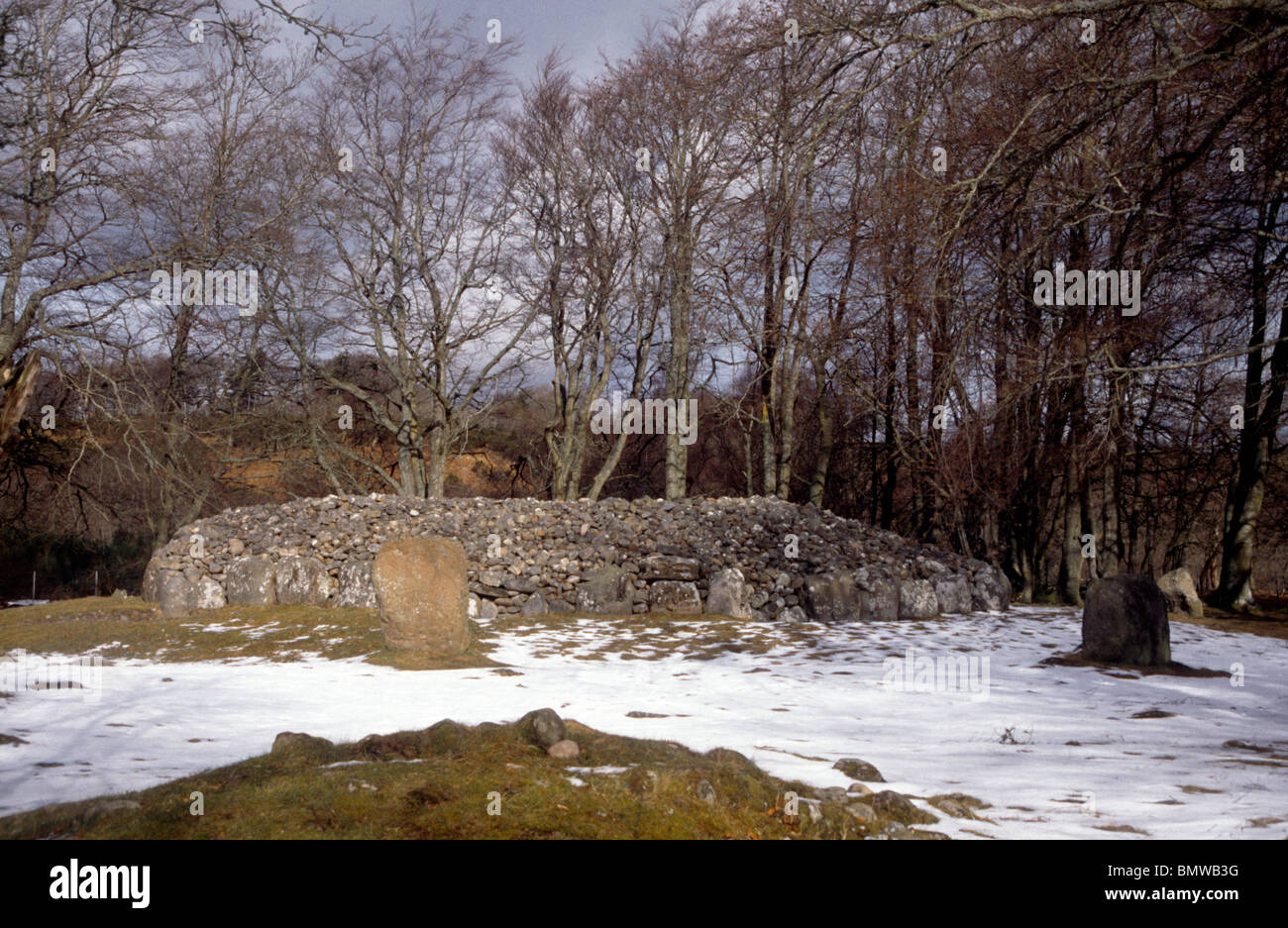Scotland Balnuaran Of Clava Prehistoric Burial Cairns Stock Photo - Alamy