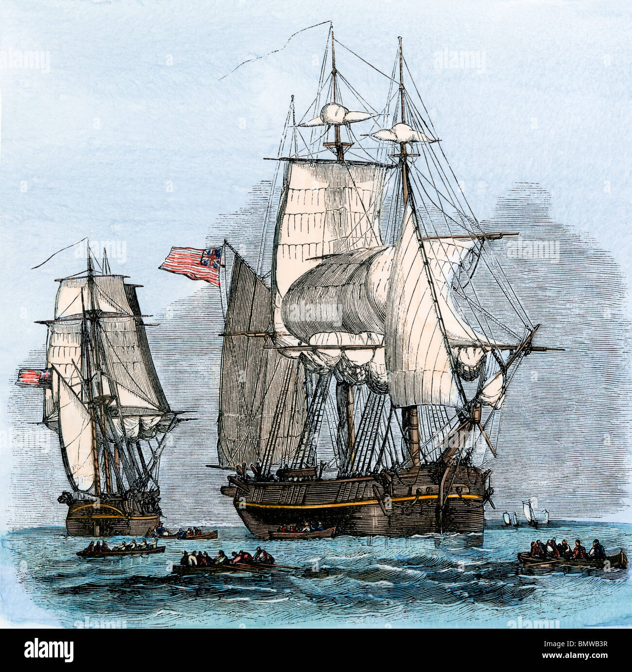 "Resolute" and four other ships leaving England to search for Franklin ...