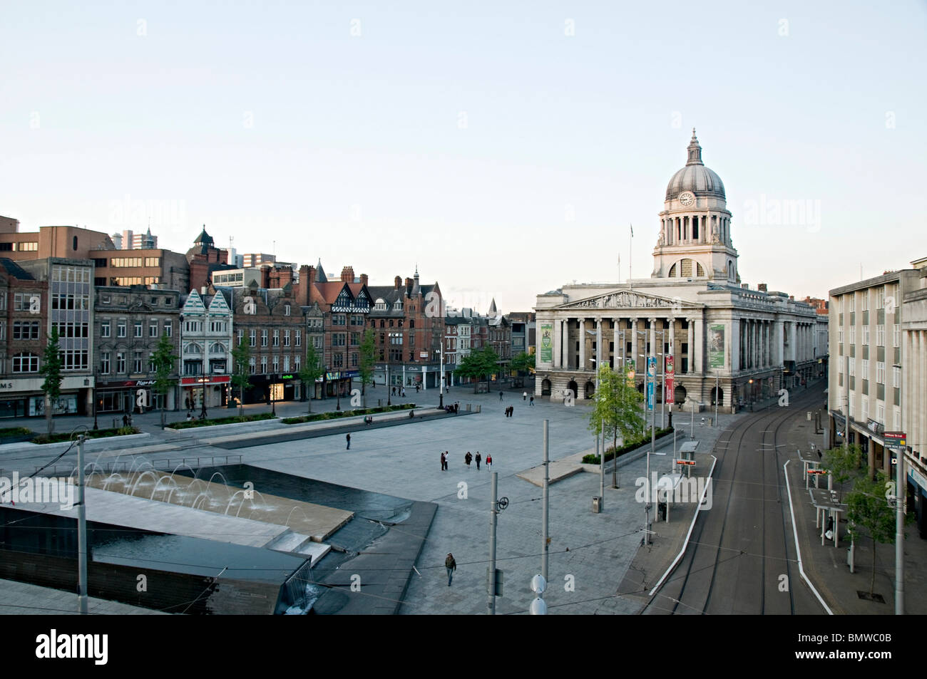 nottingham market square taken from a high angle overview Stock Photo ...
