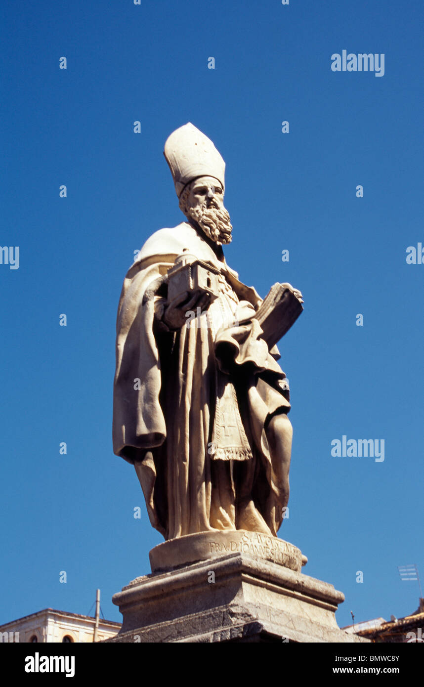 Palermo Sicily Italy Statue Of Saint Augustine Outside Palermo ...