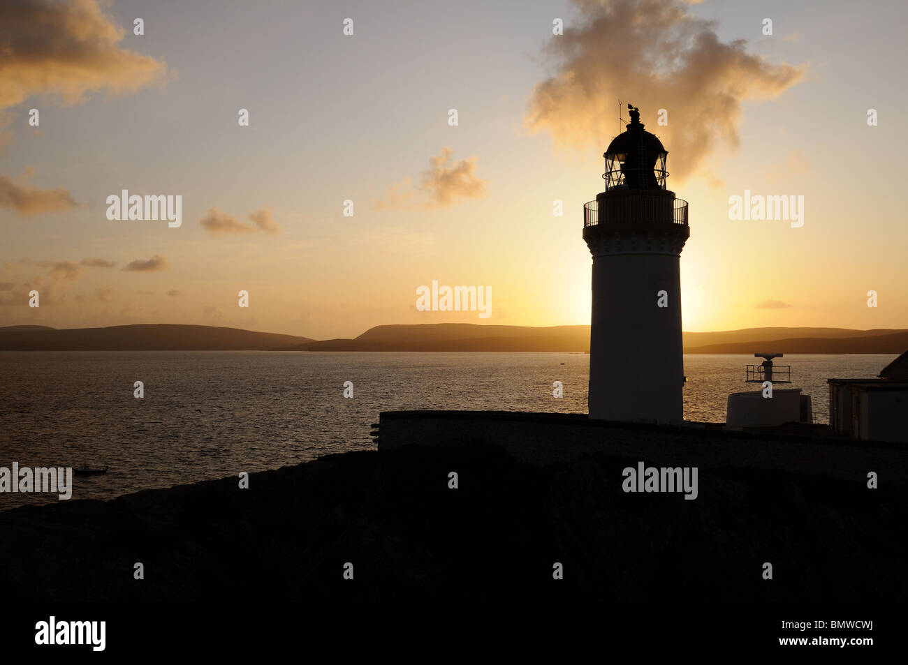 Bressay lighthouse at sunset, Shetland Islands Stock Photo - Alamy
