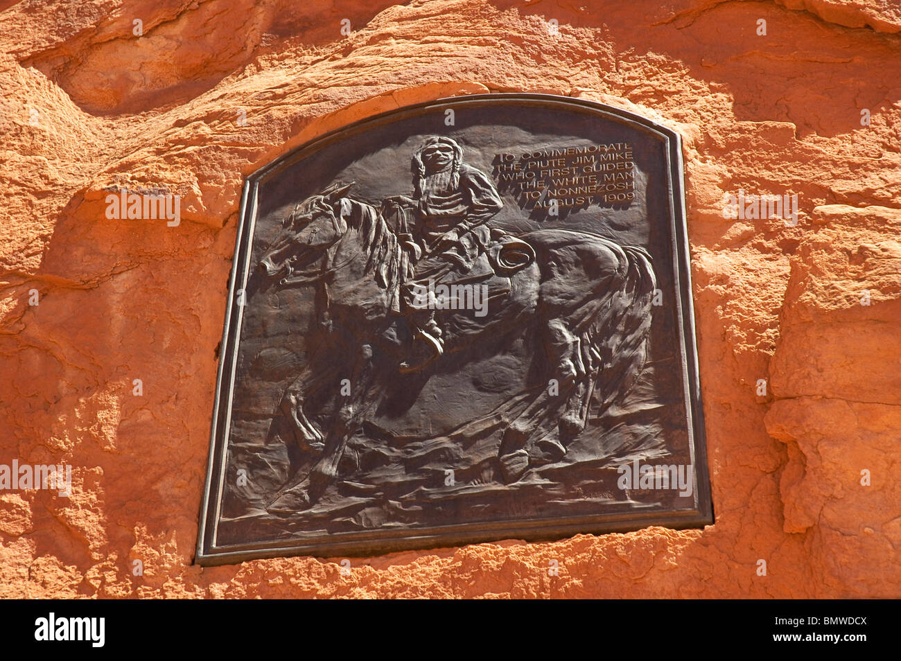 plaque at Rainbow Bridge commemorating the Piute Indian Jim Mike who ...