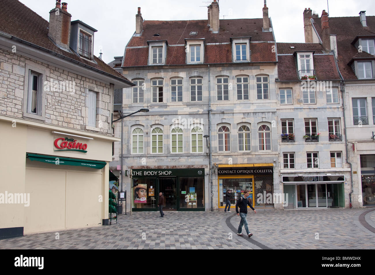 narrow windows door street shop buildings people Stock Photo - Alamy