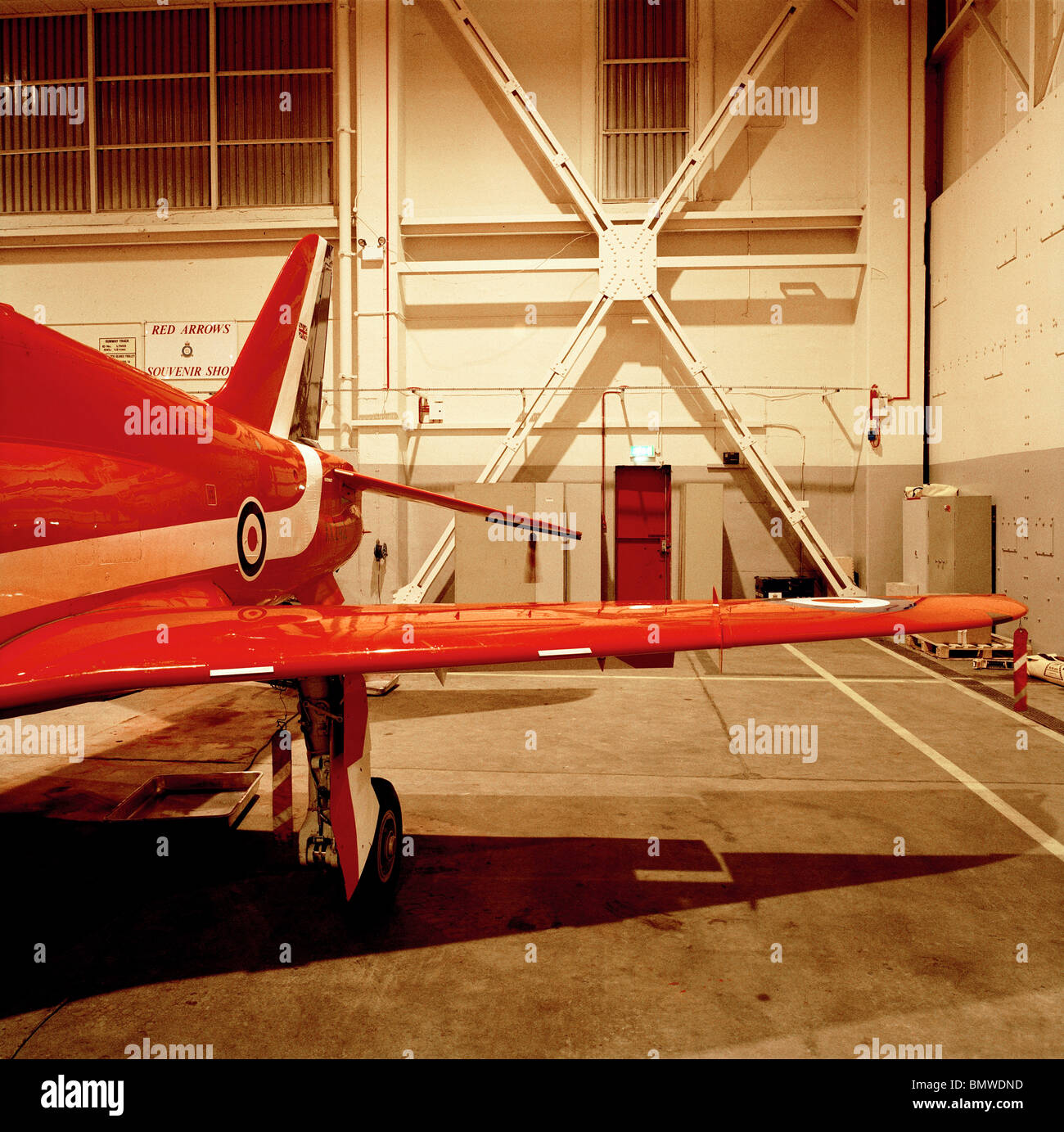 Hawk belonging to the elite 'Red Arrows', Britain's prestigious Royal ...