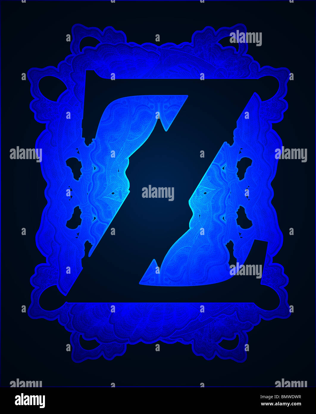 Neon capital letter Z Stock Photo - Alamy