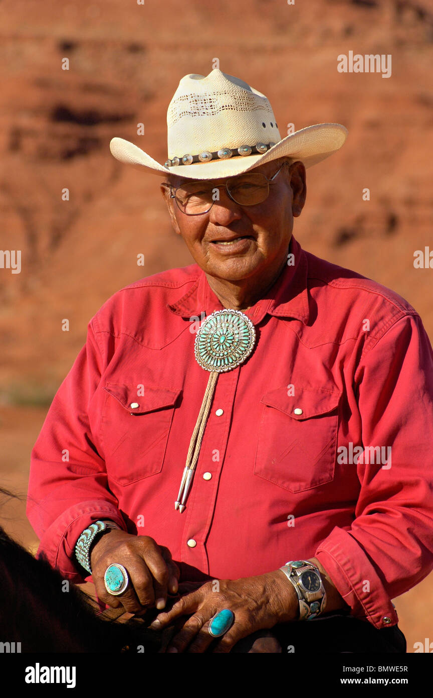 Navajo man Monument Valley Arizona Stock Photo - Alamy