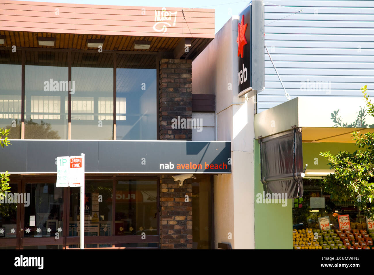 nab bank branch in avalon beach,nsw,australia Stock Photo - Alamy