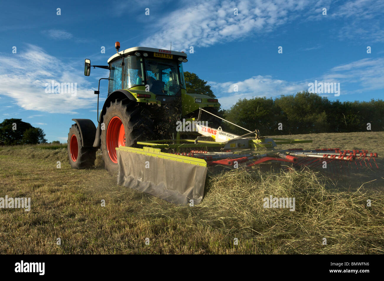 Rowing up a Hay Crop Stock Photo - Alamy