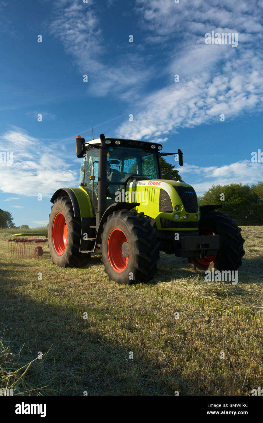Rowing up a Hay Crop Stock Photo - Alamy
