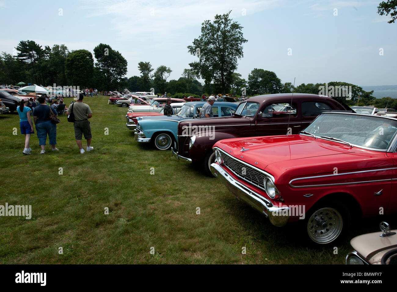 autos at a car show Stock Photo - Alamy
