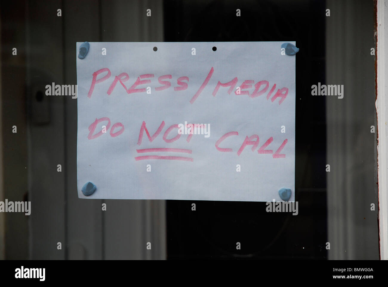 Sign on house next door to victim's in Bardon Road in Barwell,24-09 ...