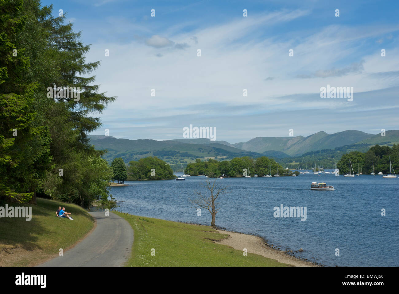 Lake Windermere, Lake District National Park, Cumbria, England UK Stock ...