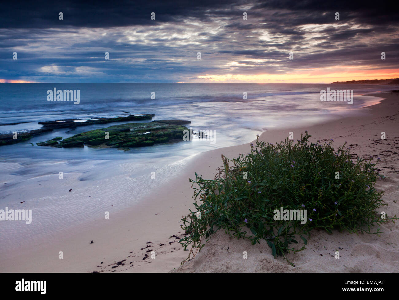 Two Rocks beach at sunset Stock Photo - Alamy