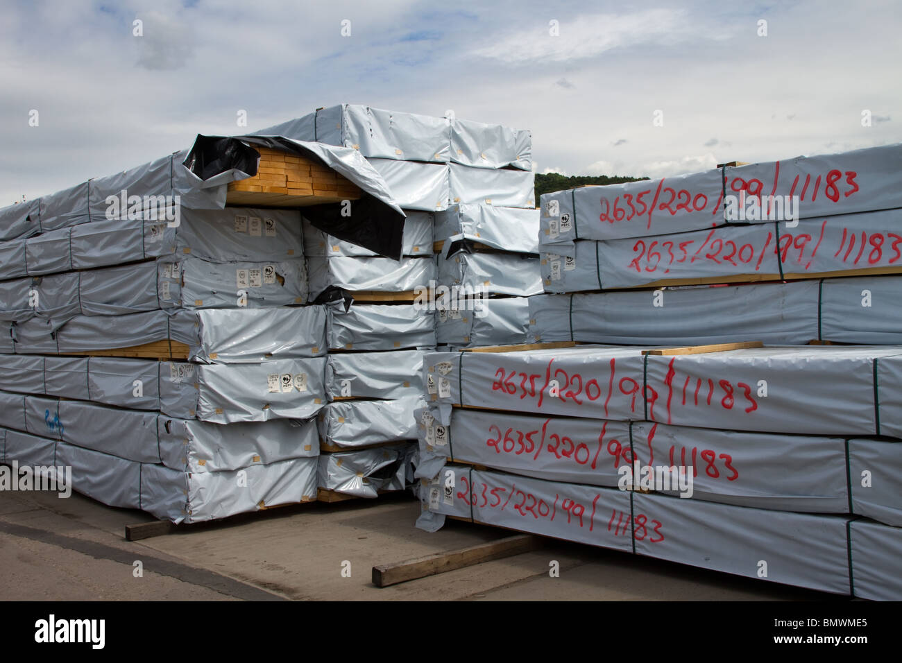 Vida Group Swedish Timber Imports at Perth Docks, Scotland, UK Stock ...