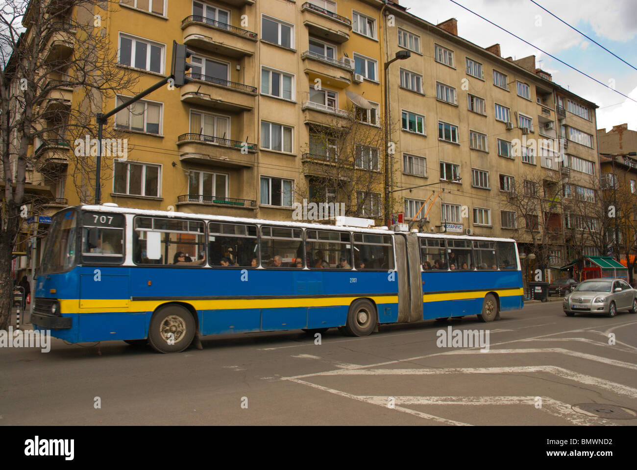Trolley bus central Sofia Bulgaria Europe Stock Photo - Alamy