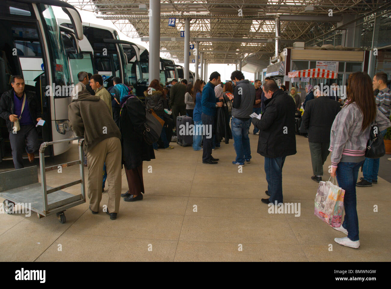 Otogar the long-distance bus station Afyon western Anatolia Turkey Asia ...