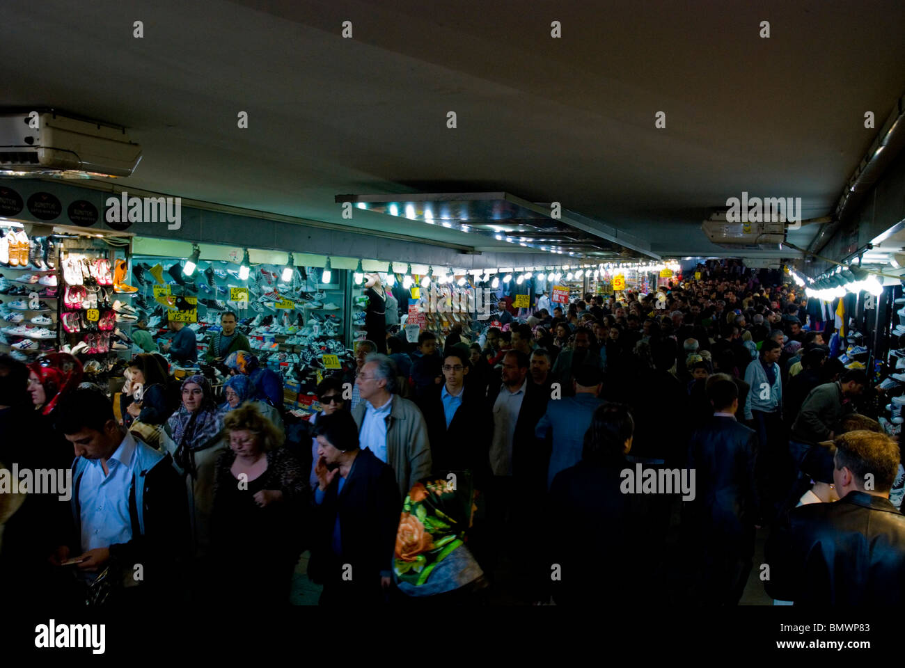 Busy subway underground passage Eminönü Istanbul Turkey Europe Stock ...