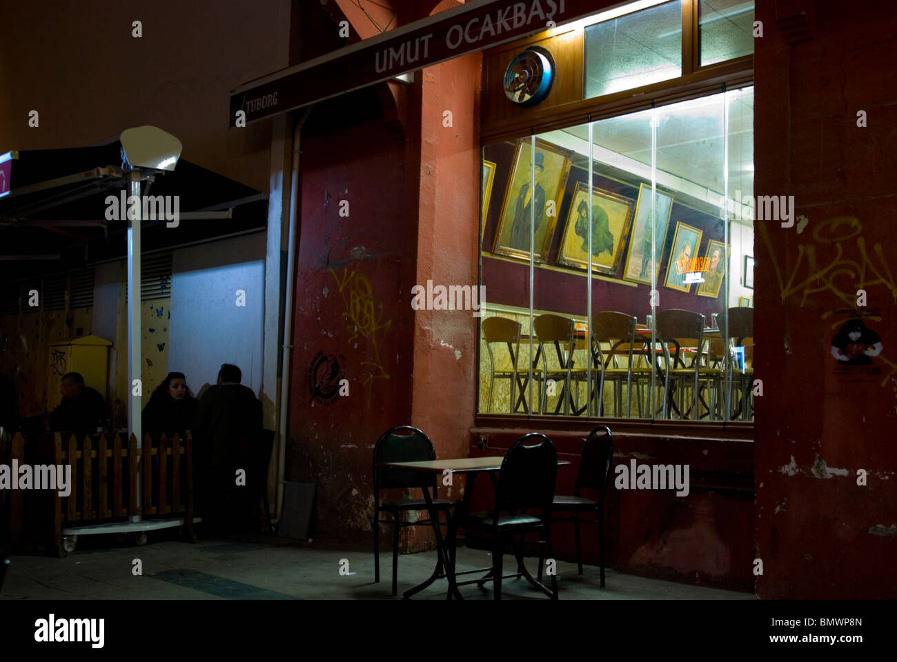 Bar street Beyoglu area Istanbul Turkey Europe Stock Photo - Alamy